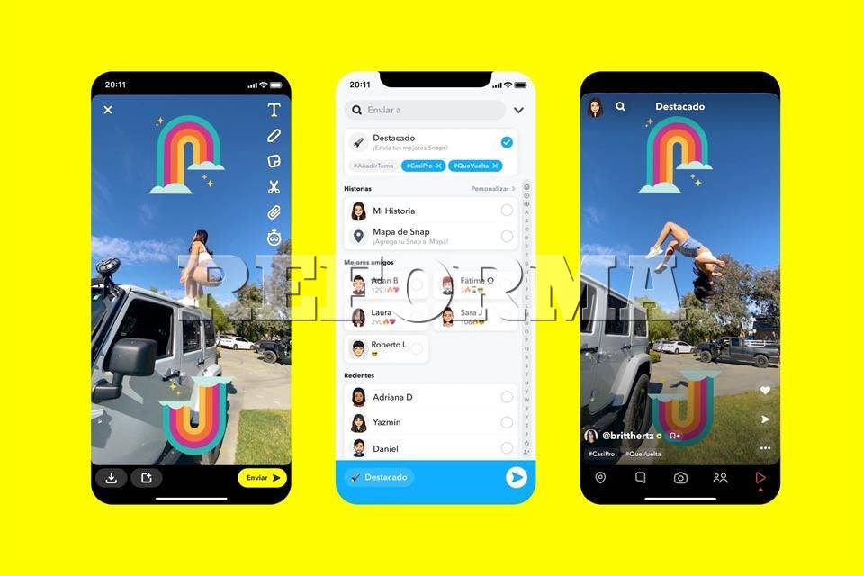 Llega a México Spotlight Snapchat, rival de TikTok